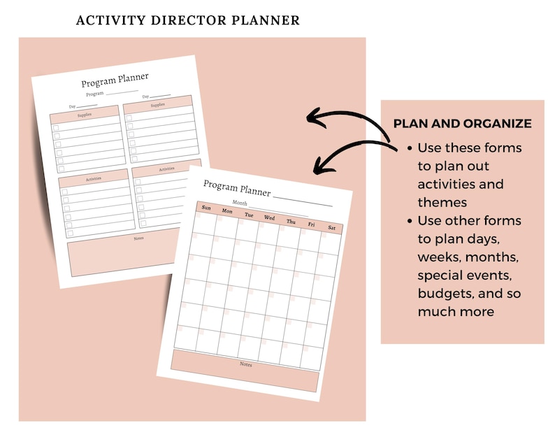 Activity Director Planner for Activity Directors, Activity Coordinators ...
