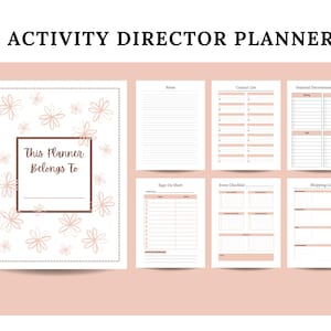 Activity Director Planner for Activity Directors, Activity Coordinators ...