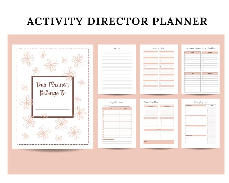 Activity Director Planner for Activity Directors, Activity Coordinators ...