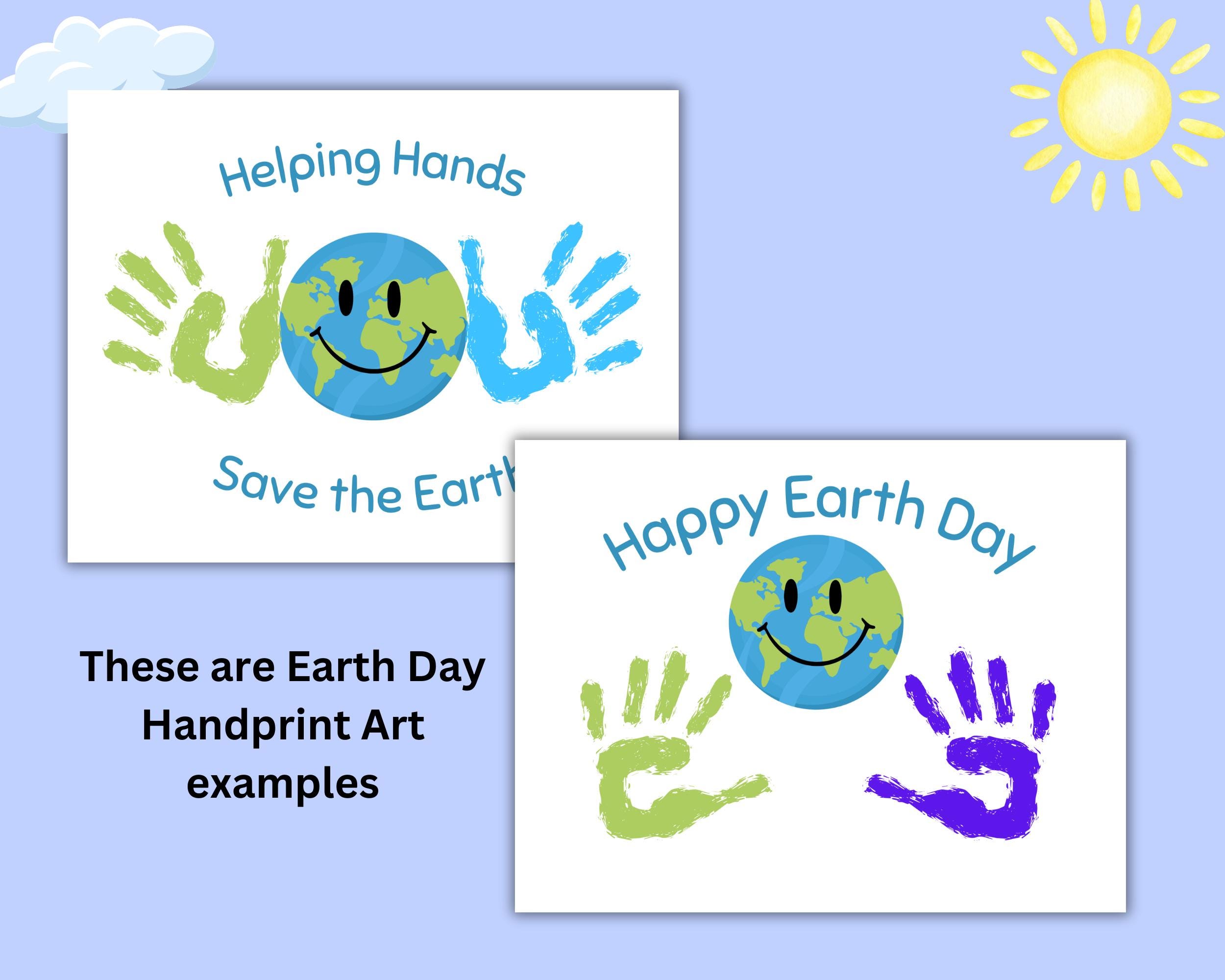 Earth Day Activities for Kids Handprint Art, Handprint Craft Printable ...