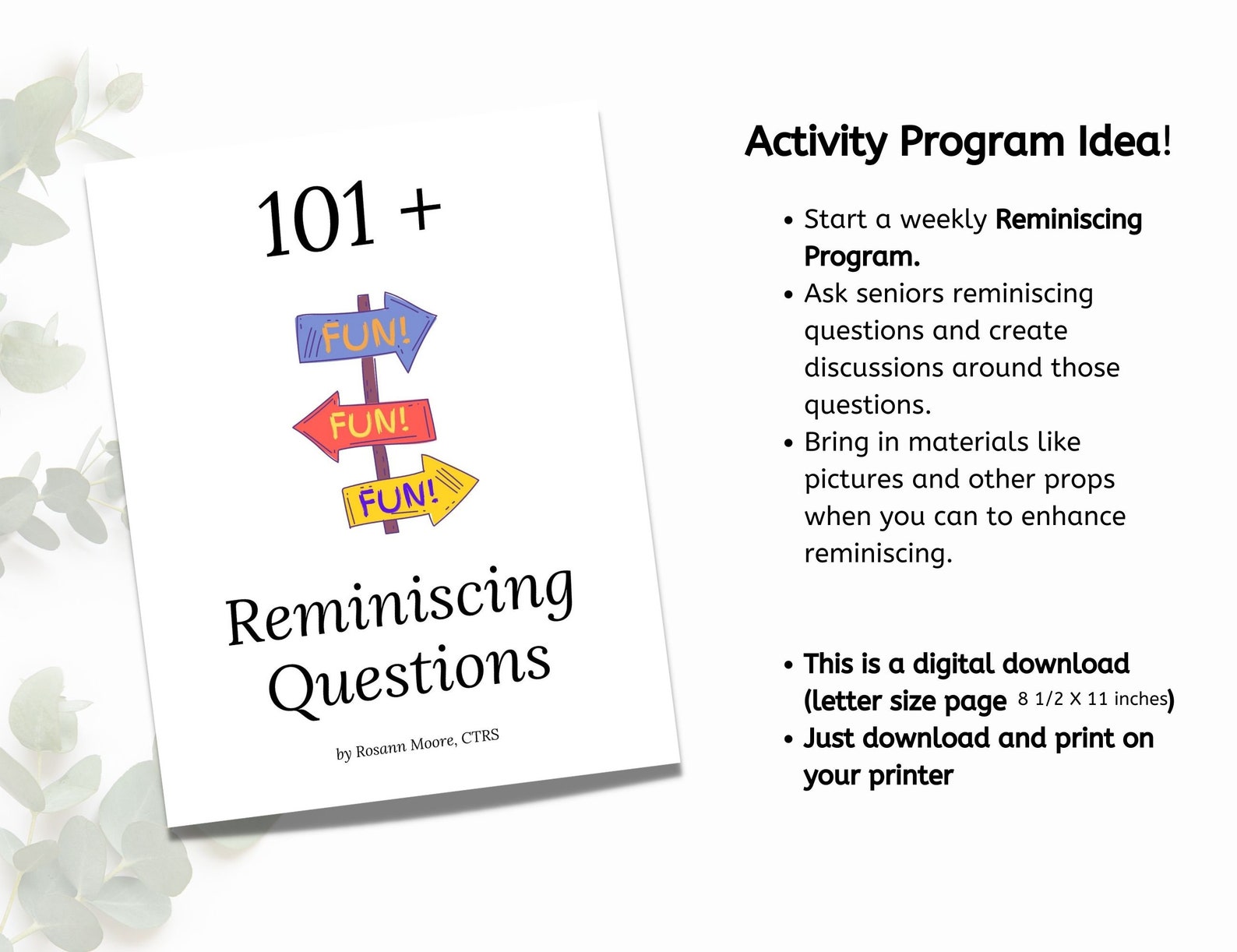 101 Fun Reminiscing Questions for Seniors Senior Groups - Etsy