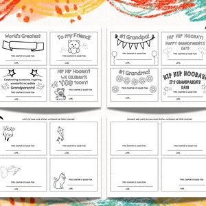 Grandparent's Day Craft, Coloring Coupons, Gift for Seniors, Gift From ...