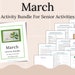 March Activity Bundle for Senior Activities, Reminiscing, Sensory ...