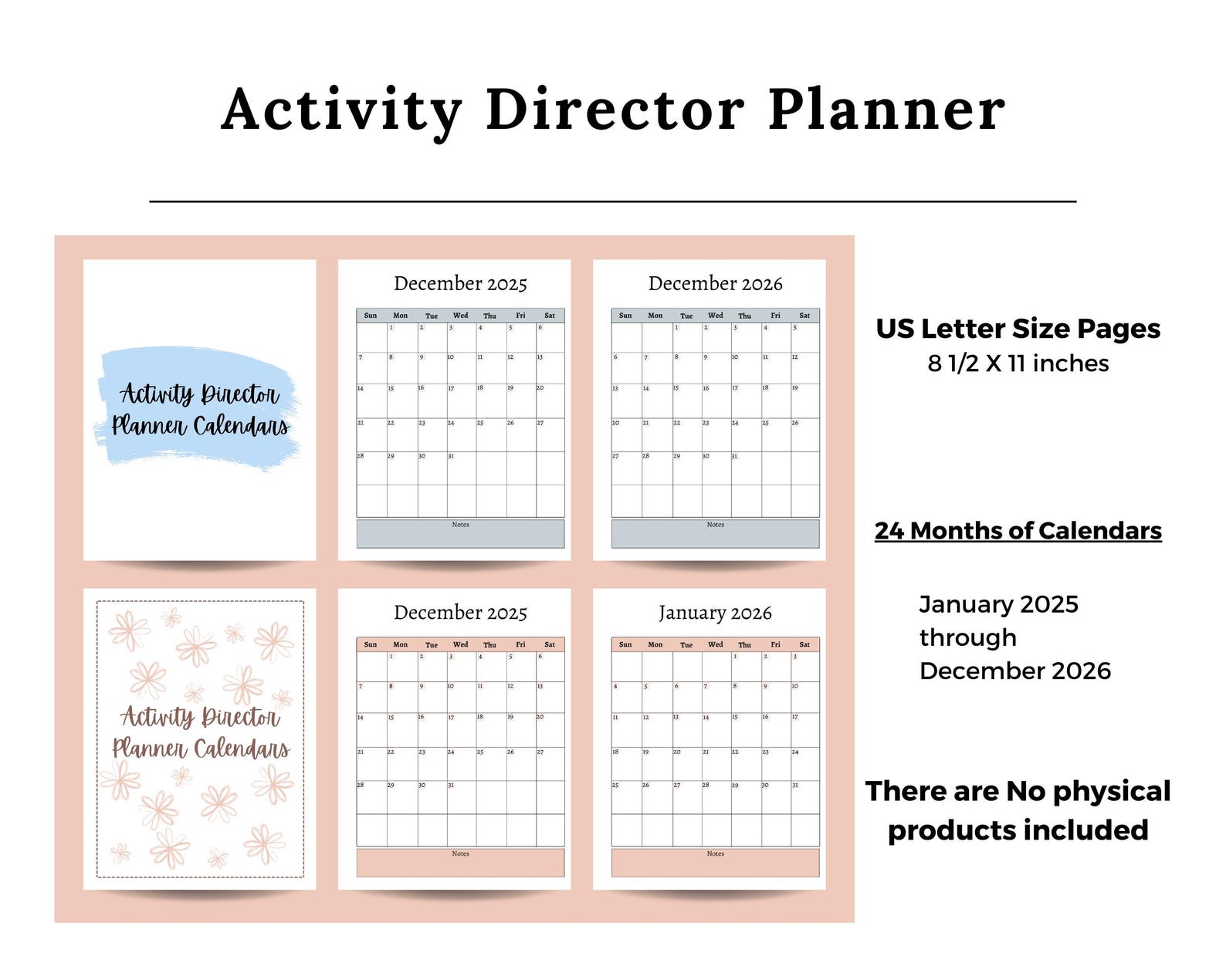Activity Director Planner for Activity Directors, Activity Coordinators ...