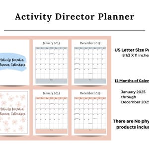 Activity Director Planner for Activity Directors, Activity Coordinators ...