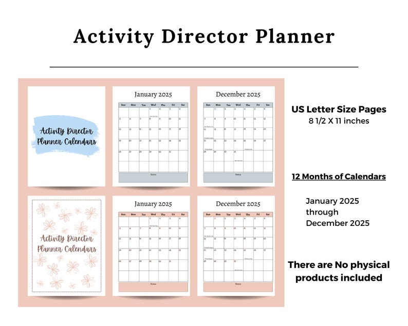 Activity Director Planner for Activity Directors, Activity Coordinators ...