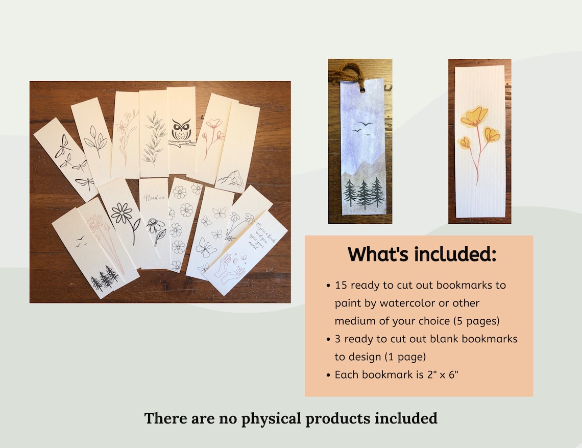 Bookmark Craft, Nature Inspired Unique Bookmarks, Senior Craft, School ...