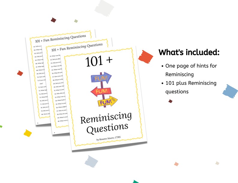 101 + Fun Reminiscing Questions for Seniors, Senior Groups, Senior One ...