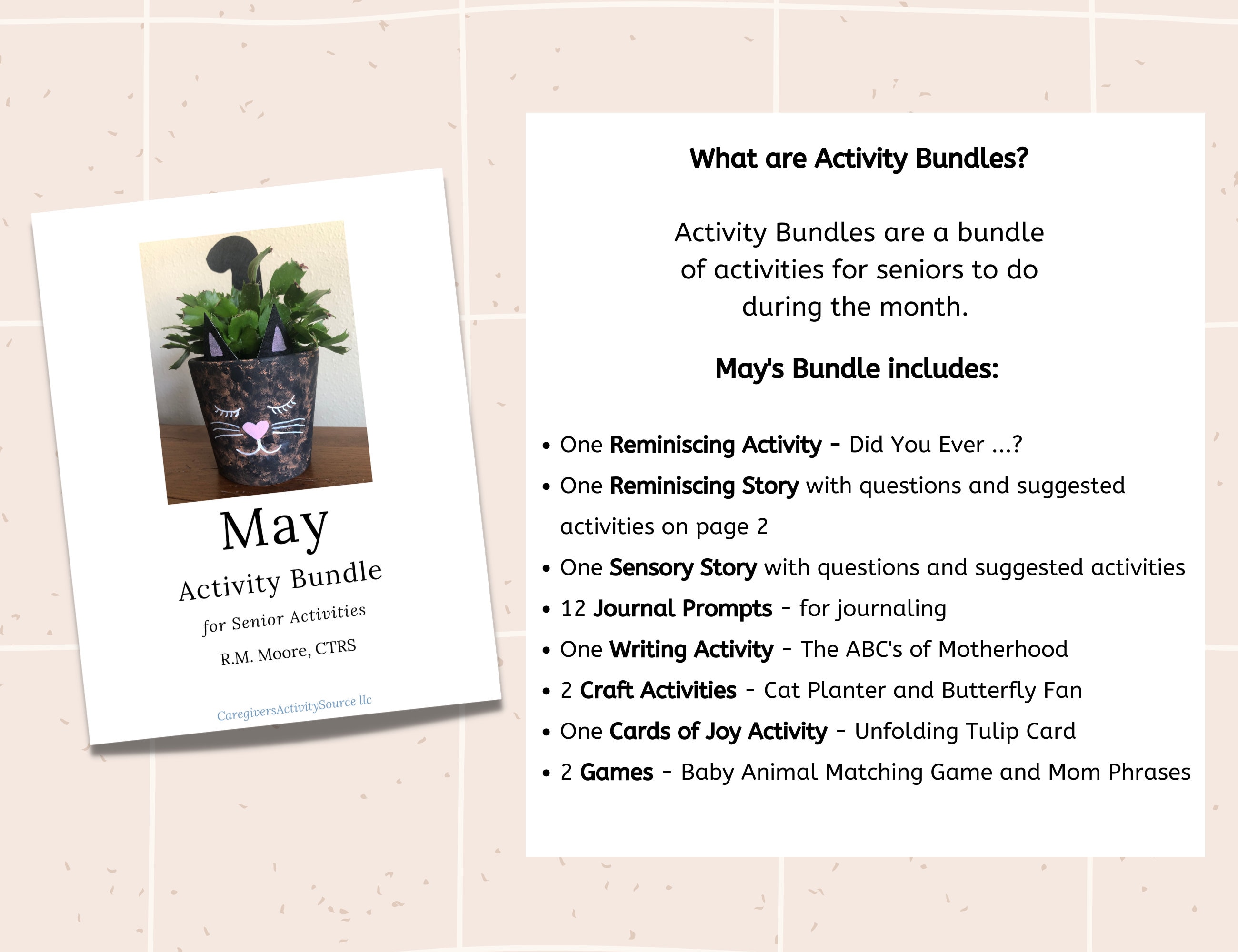 May Activity Bundle for Senior Activities, Reminiscing, Sensory ...