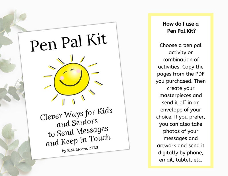 Pen Pal Kit Clever Ways for Kids and Seniors to Send Messages and Keep ...