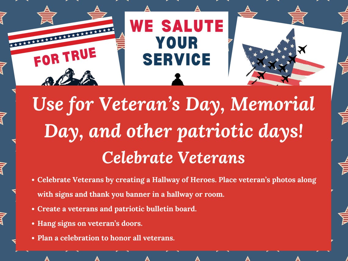 Veterans Thank You for Your Service Signs and Thank You Banner for ...