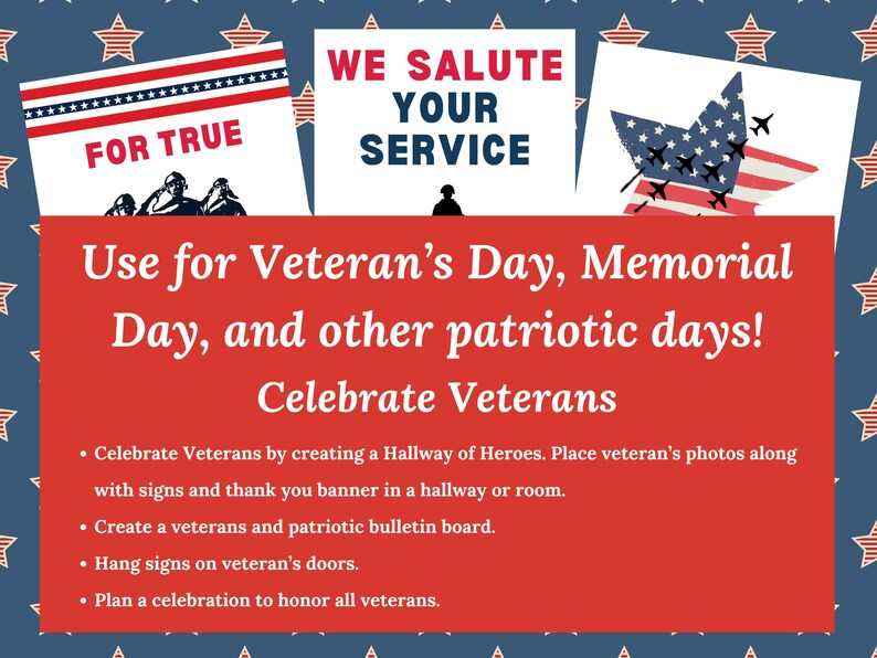 Veterans Thank You for Your Service Signs and Thank You Banner for ...