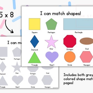 Shape Matching Activity - Busy Book - Preschool - Shape Game - Learn ...