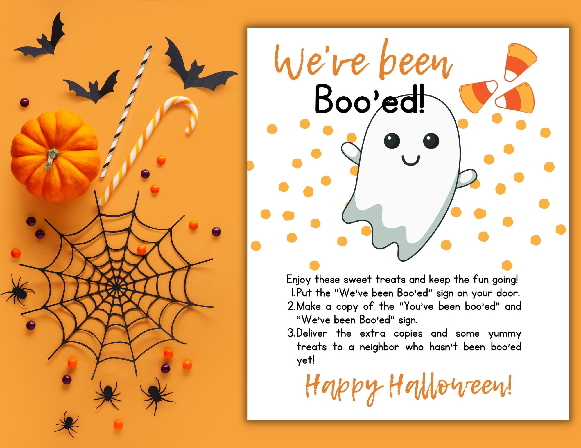 You've Been Boo'ed, We've Been Boo'ed Printable Signs - Halloween Game ...