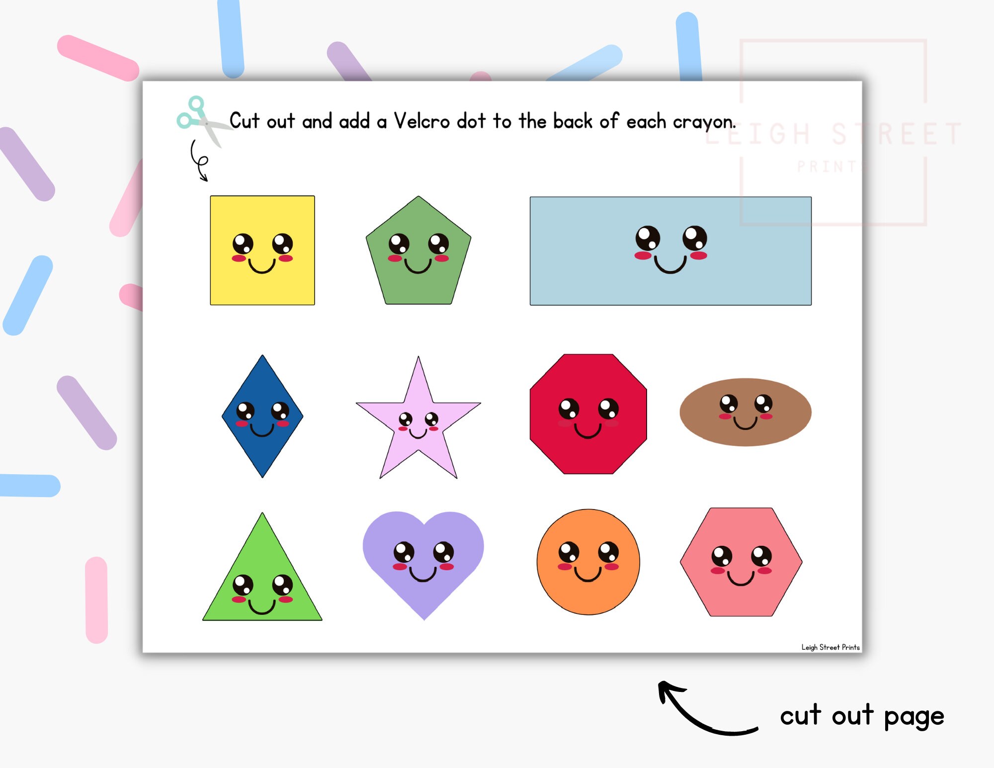 Shape Matching Activity - Busy Book - Preschool - Shape Game - Learn ...