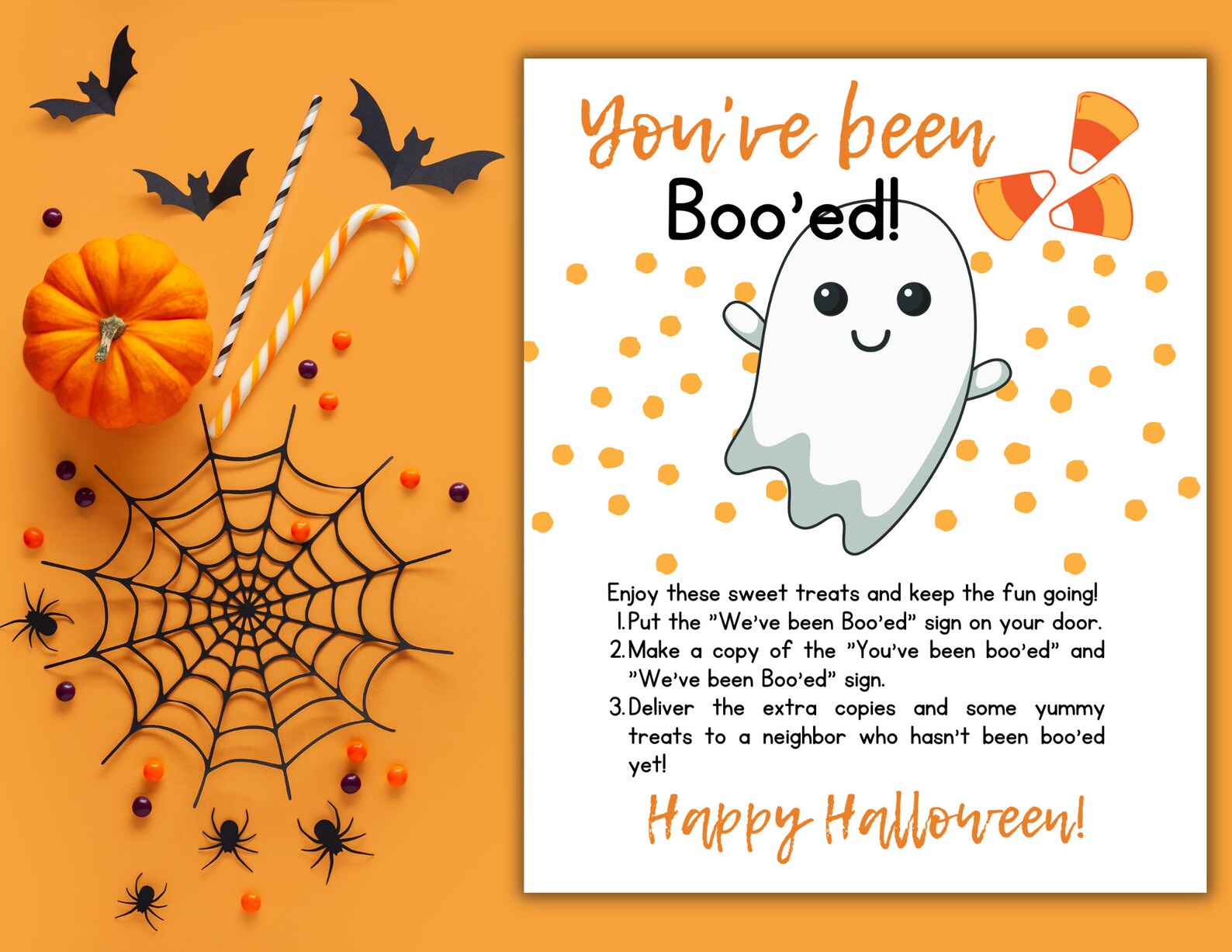You've Been Boo'ed, We've Been Boo'ed Printable Signs - Halloween Game ...