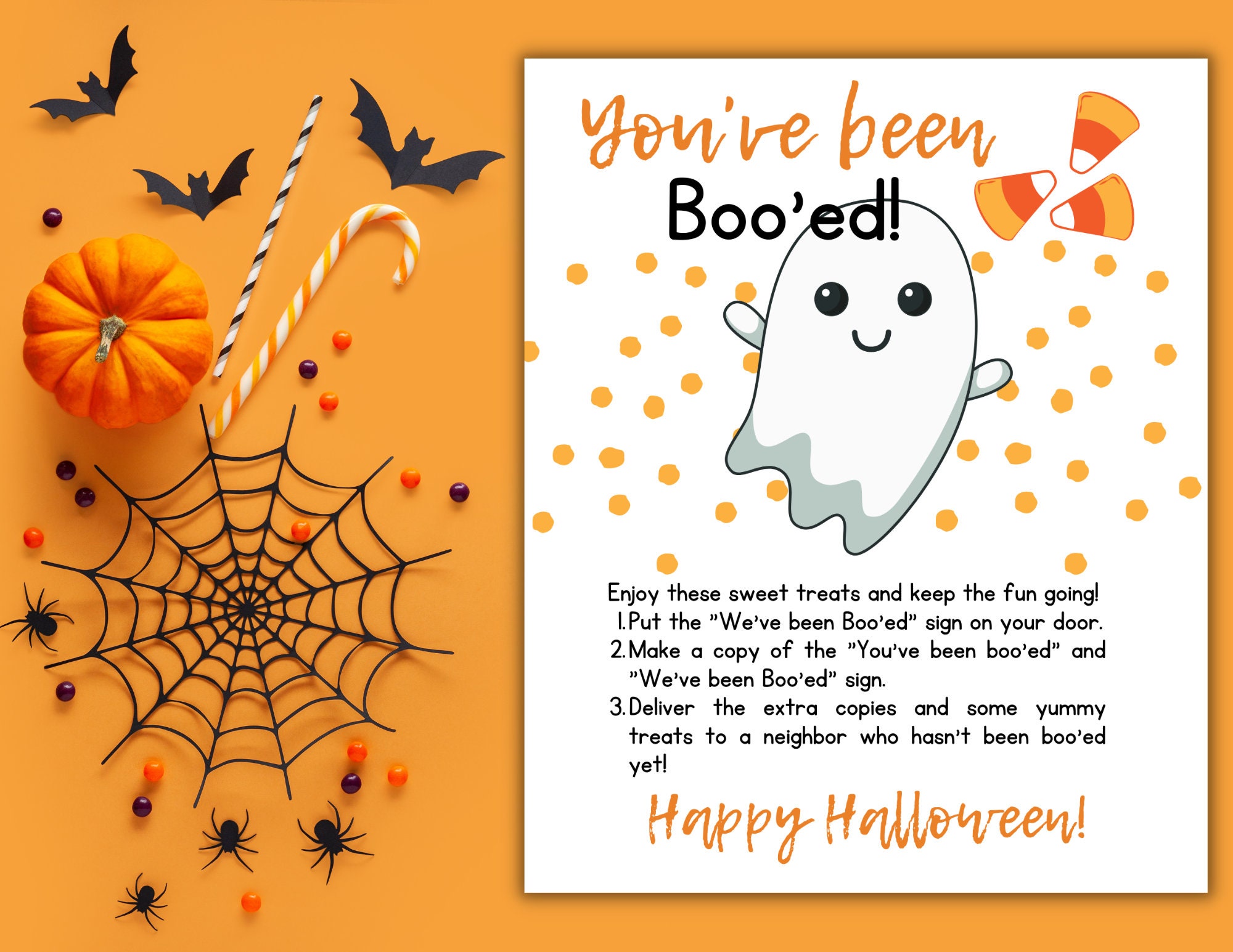You've Been Boo'ed, We've Been Boo'ed Printable Signs - Halloween Game ...