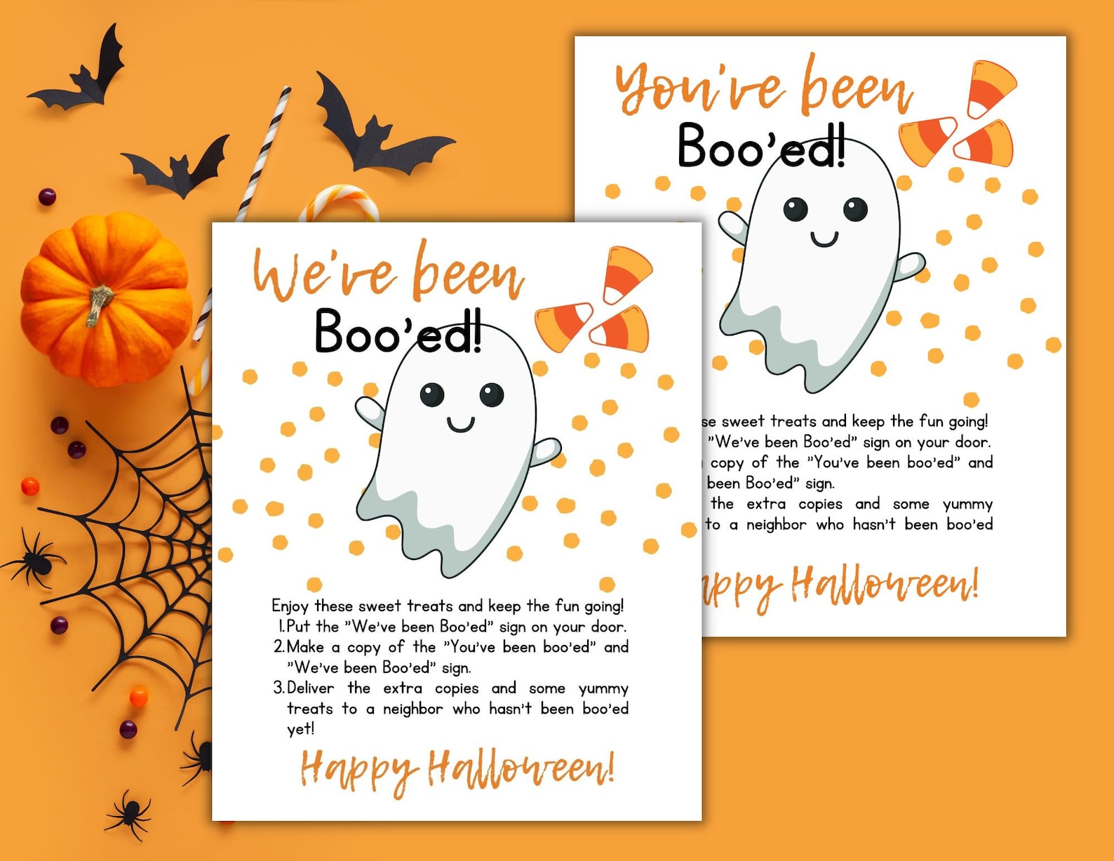 You've Been Boo'ed, We've Been Boo'ed Printable Signs - Halloween Game ...