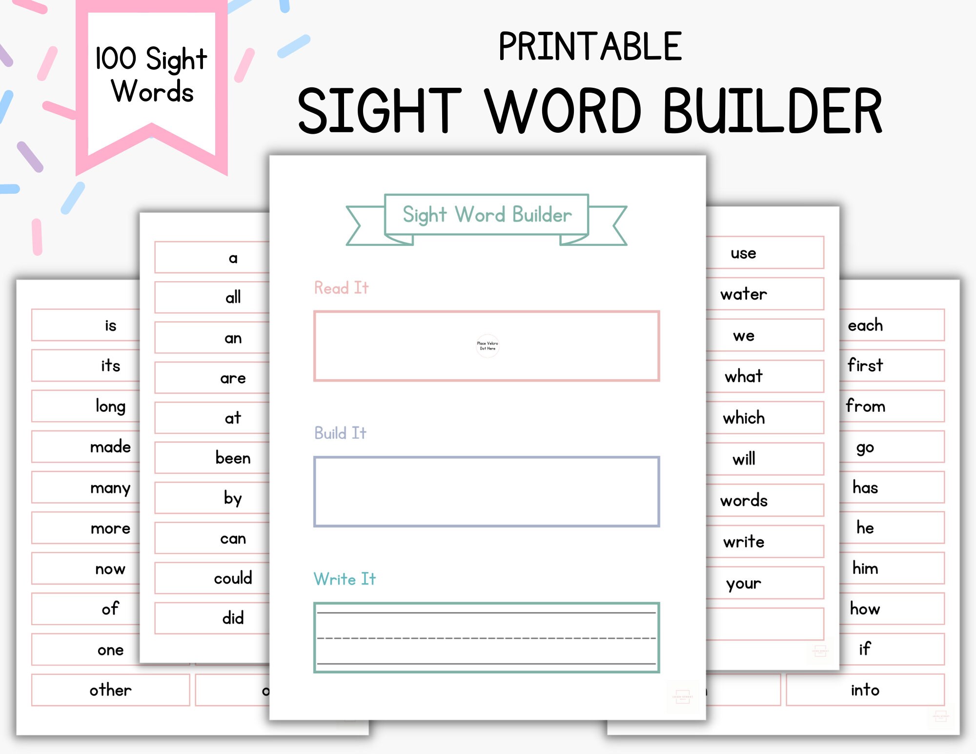 Sight Word Builder Fry's First 100 Sight Words Sight Word Game ...