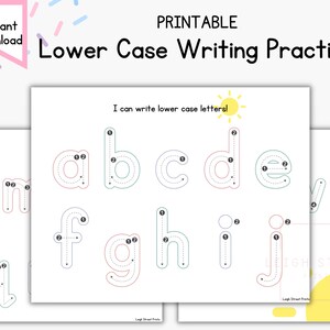 LOWER CASE Tracing Activity - Letter Tracing Printable - Writing ...