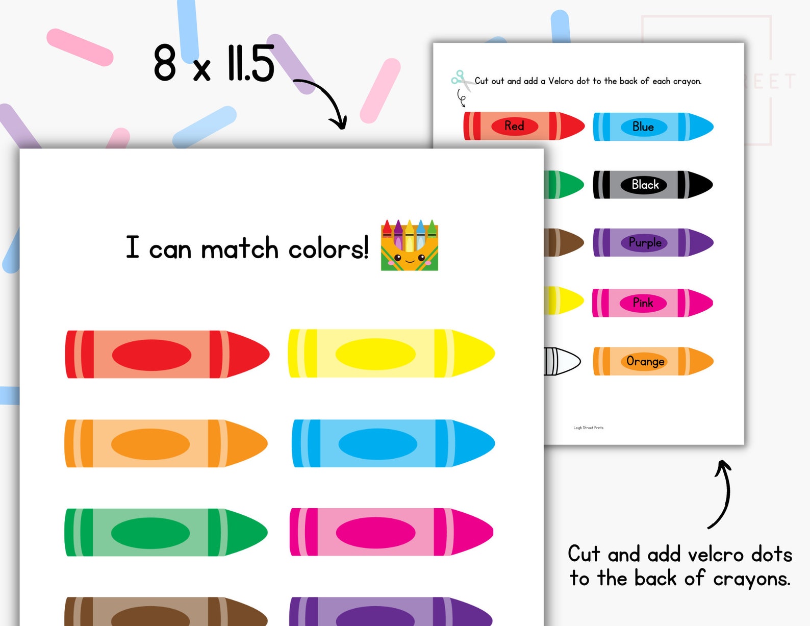 Color Matching Printable - Busy Book - Preschool - Color Learning ...
