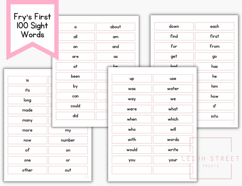 Sight Word Builder - Fry's First 100 Sight Words - Sight Word Game ...