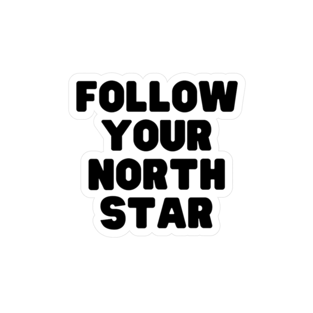 Follow Your North Star Sticker Kiss-cut Vinyl Decals Conscious Funny ...
