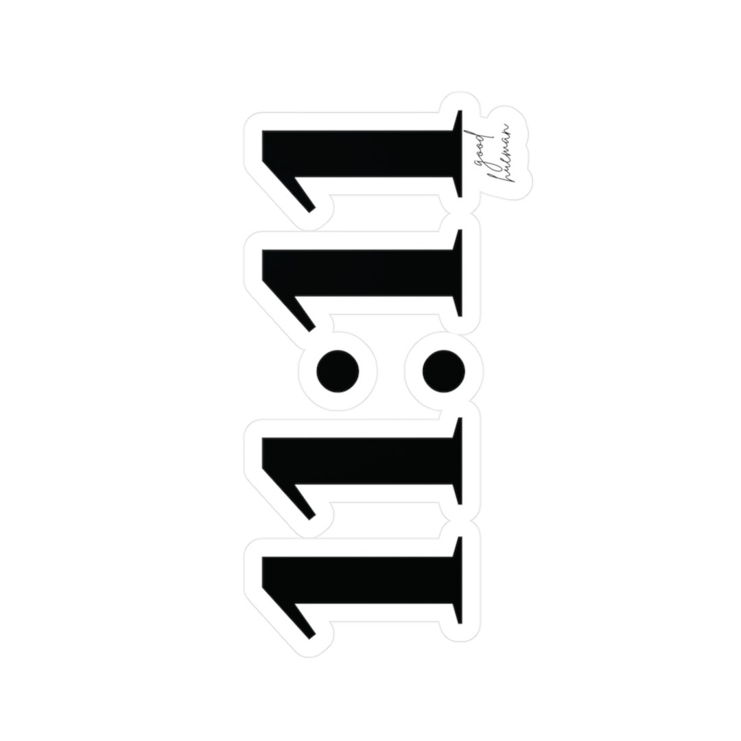 11:11 Angel Numbers Sticker Kiss-cut Vinyl Decals Conscious High ...