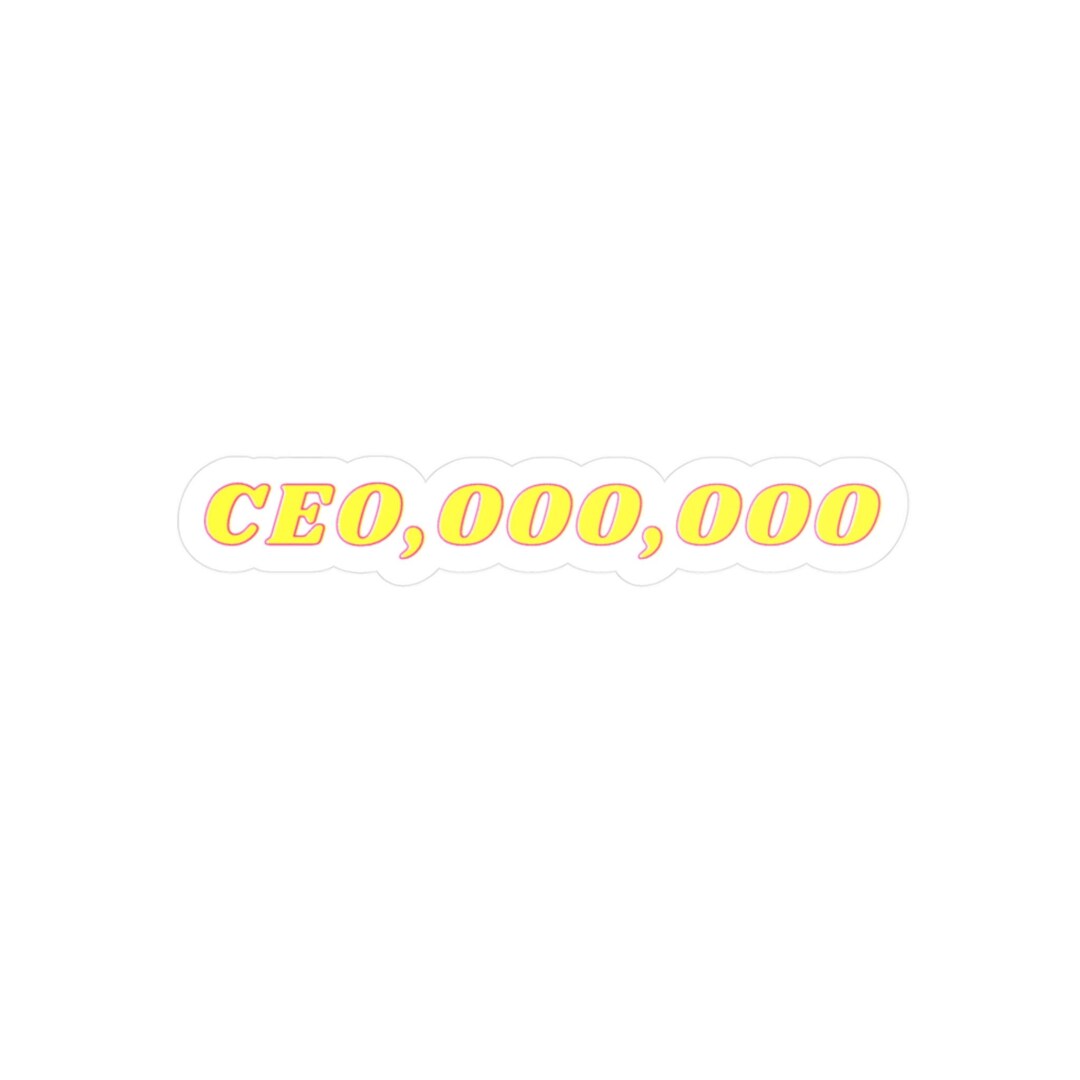CEO,000,000 Sticker Kiss-cut Vinyl Decals Conscious High Vibrational ...