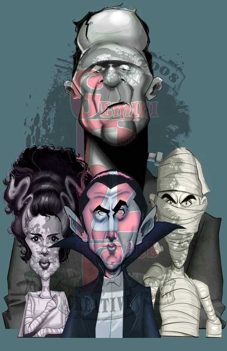 Classic Horror Villains PNG Digital File - Etsy
