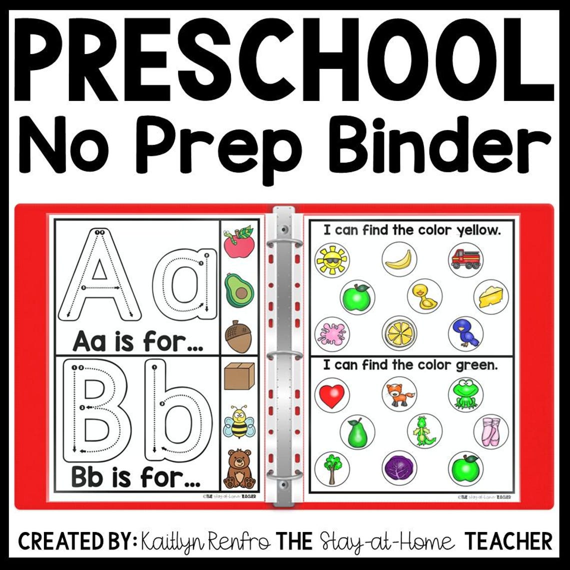 Printable Homeschool Preschool Binder for Math, Literacy and Fine Motor ...