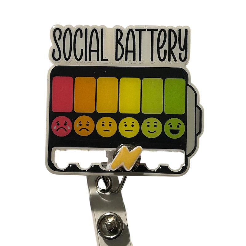 Social Battery Badge - Etsy