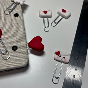 Paperclip, Handmade Love Clips, Bookmark, Office and School Supplies ...