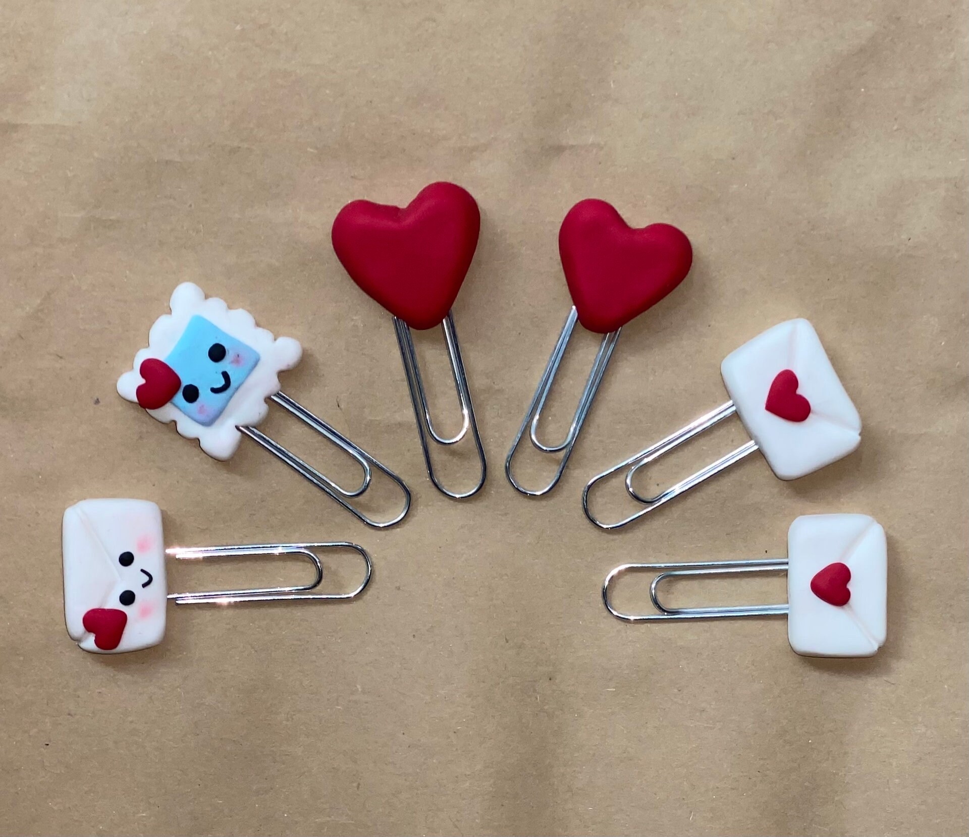Paperclip, Handmade Love Clips, Bookmark, Office and School Supplies ...