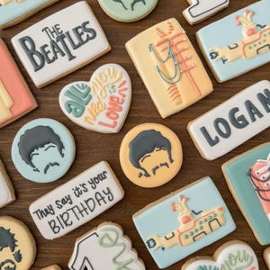 The Beatles Birthday Cookies - Etsy