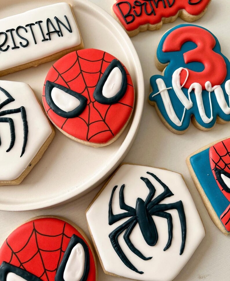 Spider-man Cookies - Etsy