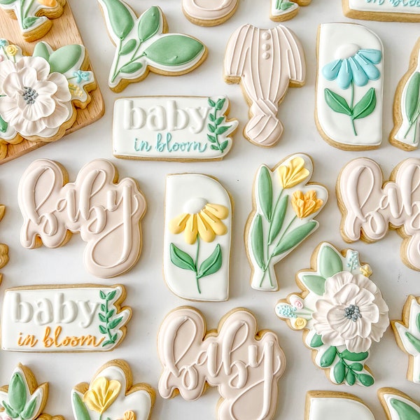 Blooms Baby Girl Cookies - Etsy