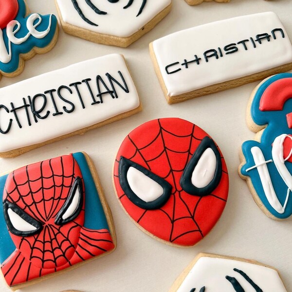 Spider Man Sugar Cookie - Etsy