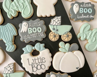 Baby Shower Cookies / Halloween Baby Shower Cookies / Halloween Themed ...