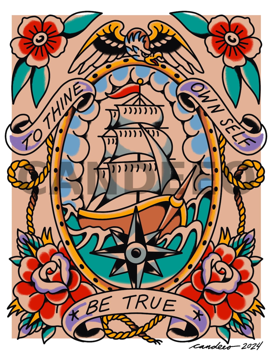 BE TRUE Tattoo Flash - Etsy
