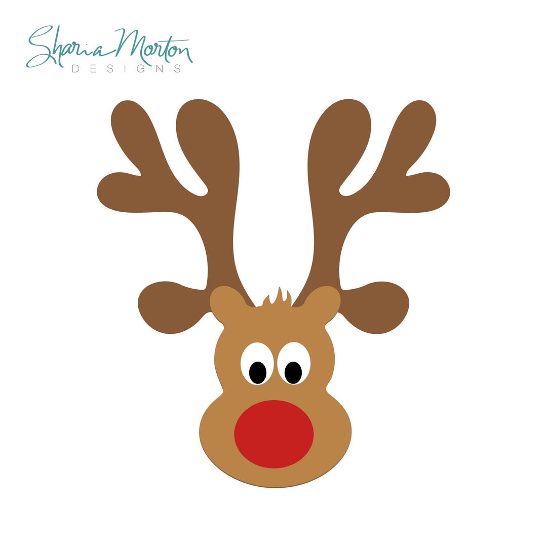 Goofy Reindeer SVG – Layered Christmas Vinyl Cut File – Funny Holiday ...