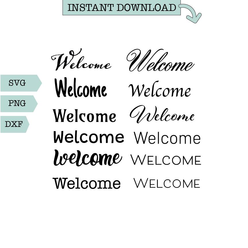 Welcome Word Art for Vinyl Projects, Sublimation, Card Sentiments ...