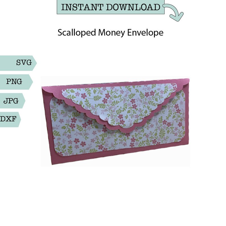 Scalloped Money Envelope SVG, Card, Money Card, Birthday, Cricut ...