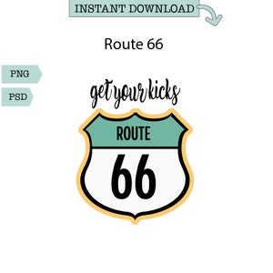 Route 66 Svg/sublimation, Retro, Word Art, Cricut, Silhouette, Brother ...
