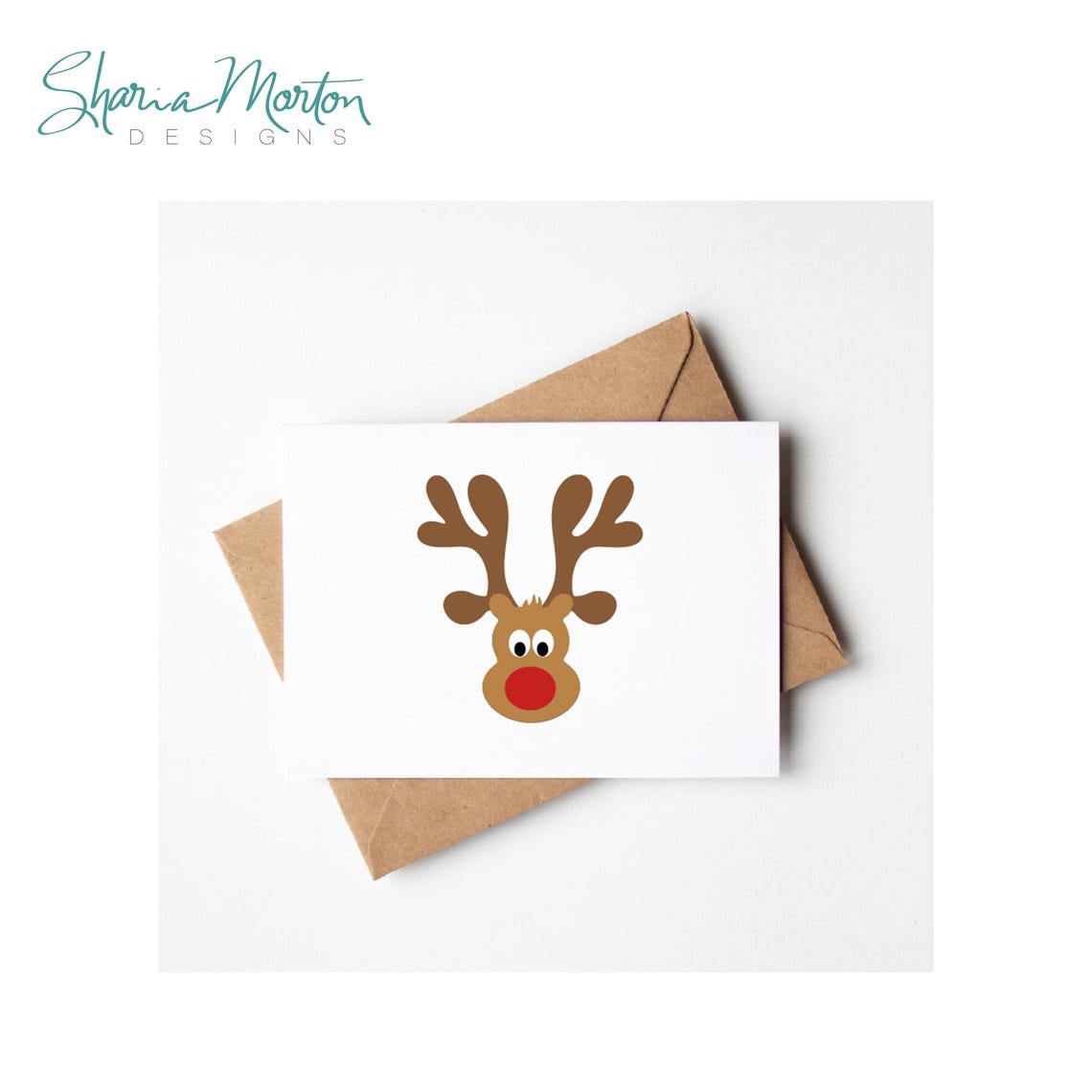 Goofy Reindeer SVG – Layered Christmas Vinyl Cut File – Funny Holiday ...
