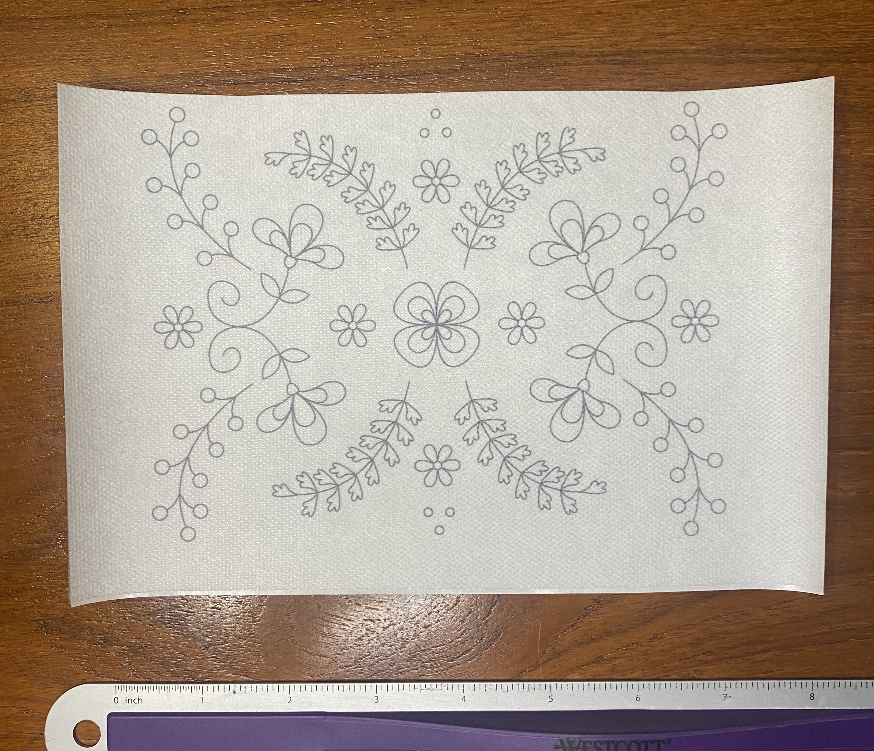 Botanical Folk Stick and Stitch Embroidery Transfer - Etsy