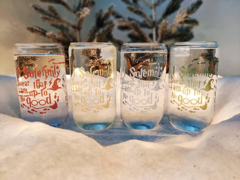 Cold Color Changing Glass Cup: Witch & Wizard Spell, Iced Coffee - Etsy