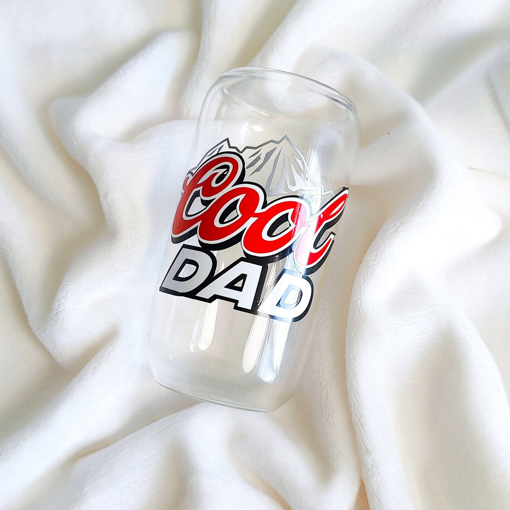 Cool Dad Beer Glass Can Beer Logo Label Glass Cup - Etsy