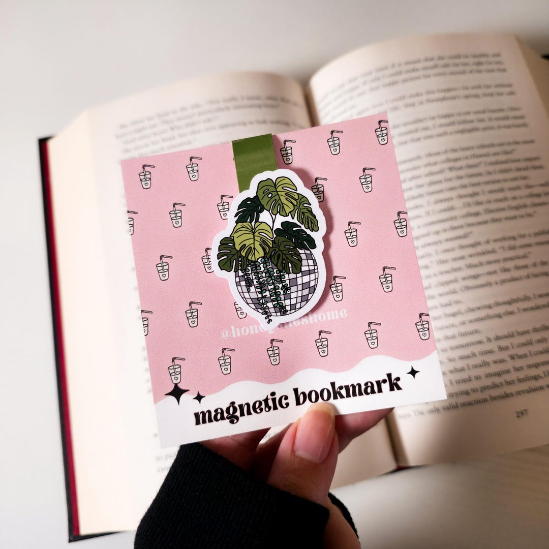 Monstera Disco Ball Magnetic Bookmark: Plant Lover Gift - Etsy