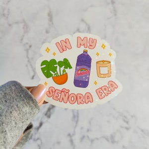 In My Senora Era Holographic Sticker, Water Resistant Sticker, Viejita ...